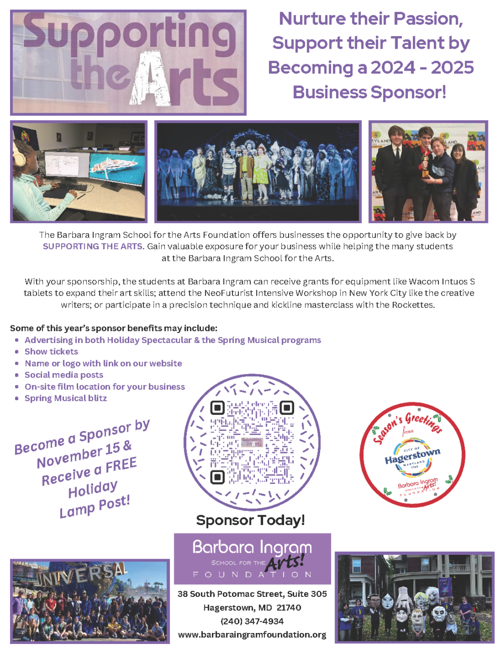 Supporting the Arts Sponsorship 24-25 - BARBARA INGRAM SCHOOL FOR THE ...