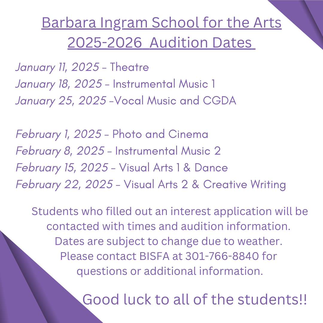 2025-2026 School Year Audition Dates - Barbara Ingram School for the ... 2025-2026 School Year Audition Dates - Barbara Ingram School for the ...