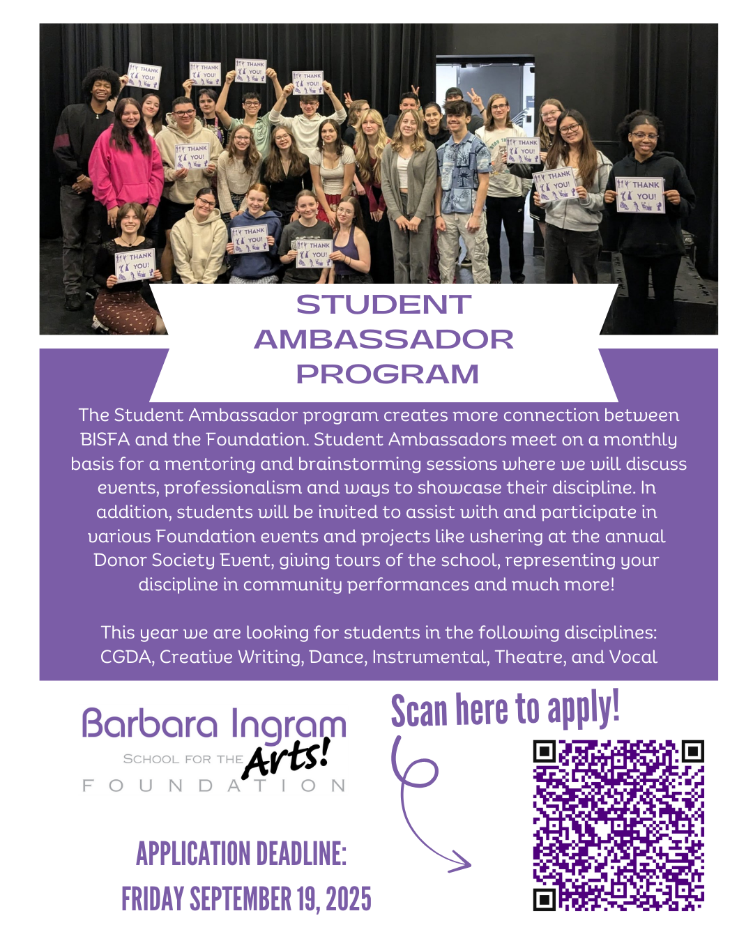 BISFA Foundation 2025-2026 Student Ambassador Program - BARBARA INGRAM ...
